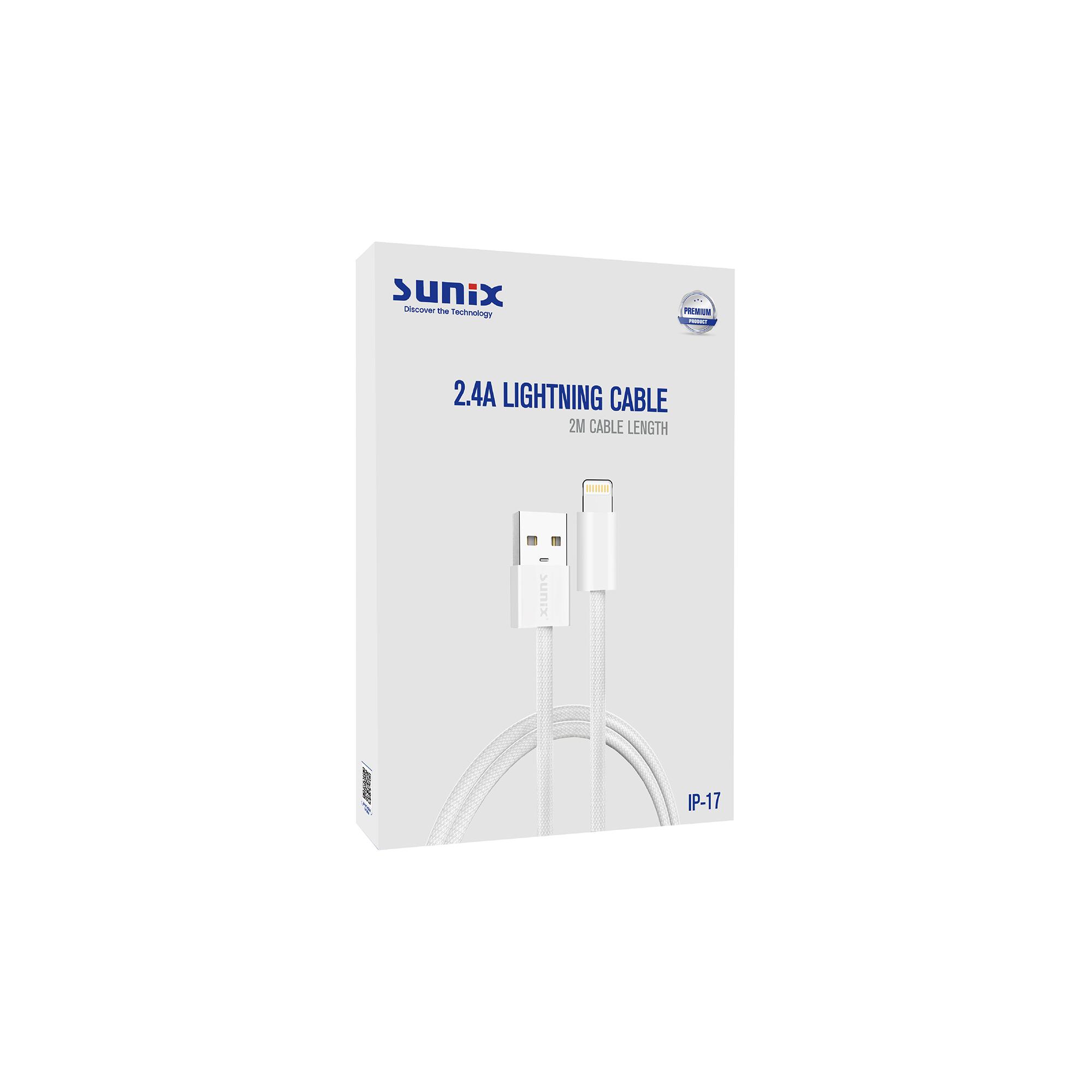Sunix Global | Sunix IP-17 2.4A USB-C ZU LIGHTNING KABEL (2M)